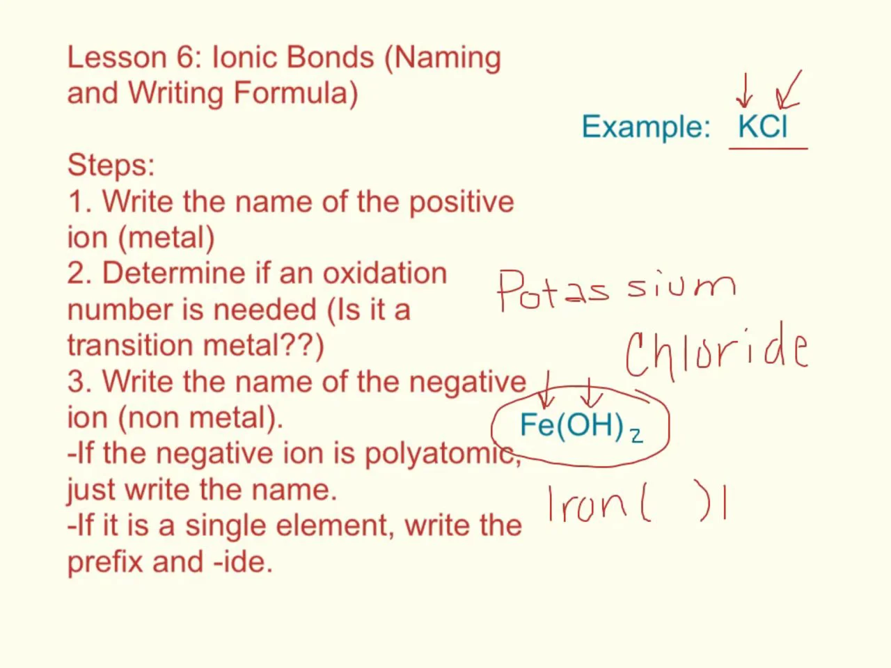 Lesson 6: Ionic Naming and Formula pt 1 on Vimeo