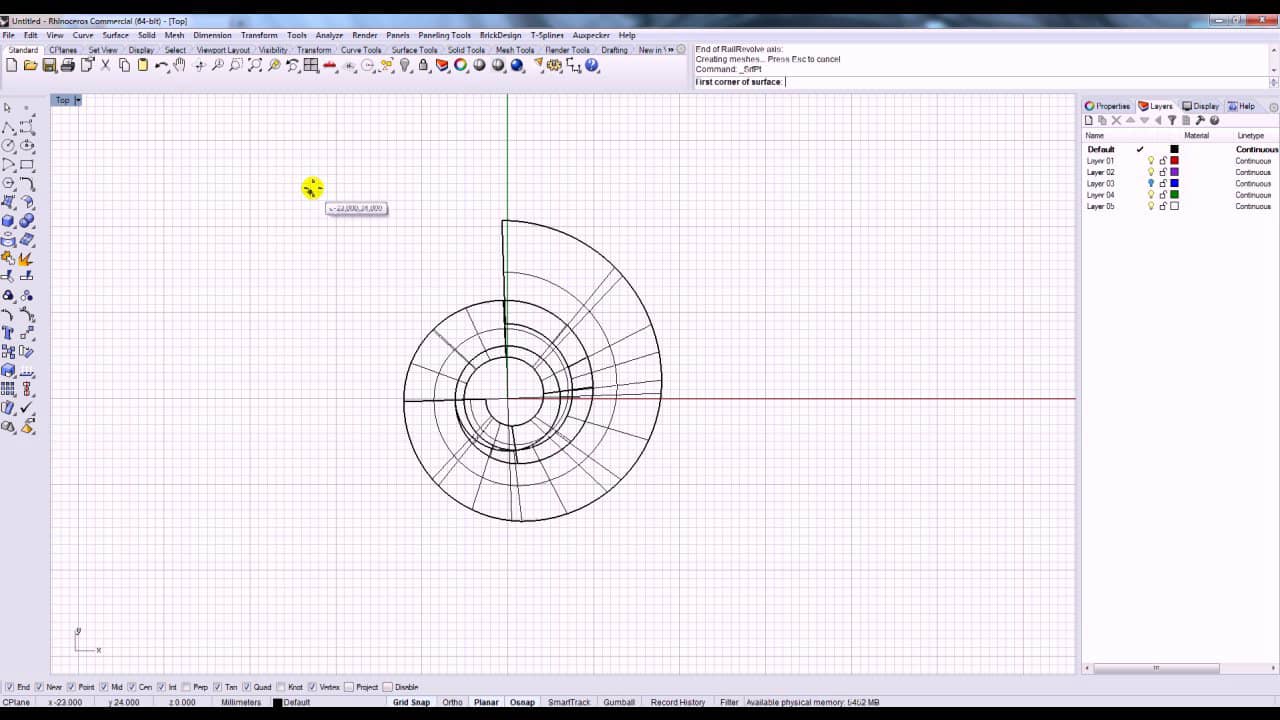 Modelling 3D Ionic Volute in Rhino CAD software on Vimeo