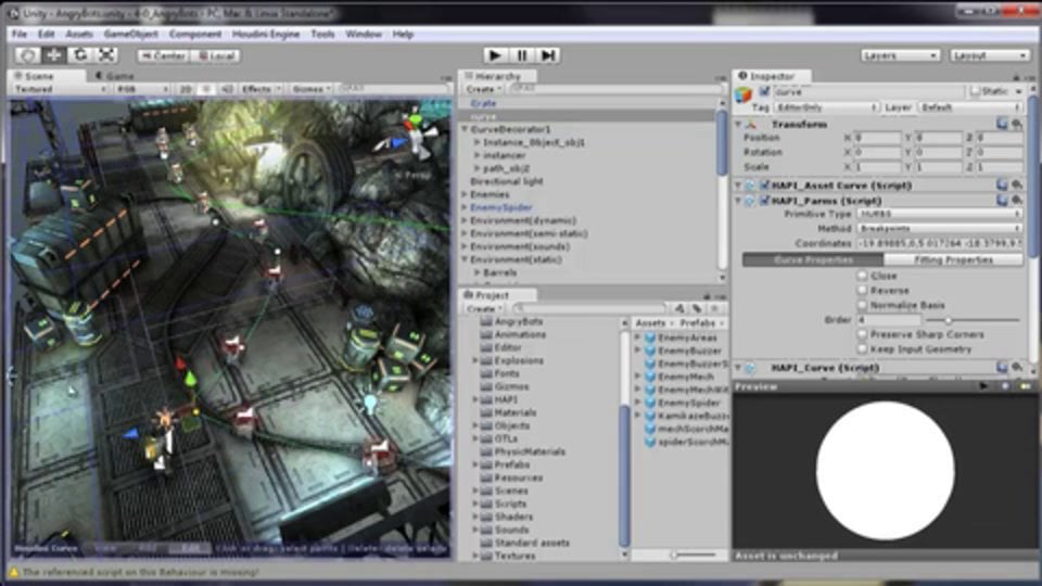 Houdini Engine for Unity | Procedural Game Assets in Angry Bots on Vimeo