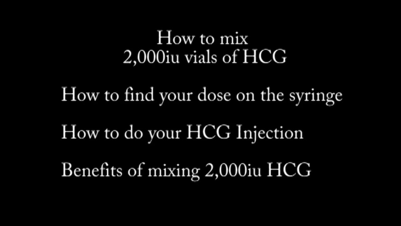 How to Mix and Dose 2000iu Vials of HCG- Part 2
