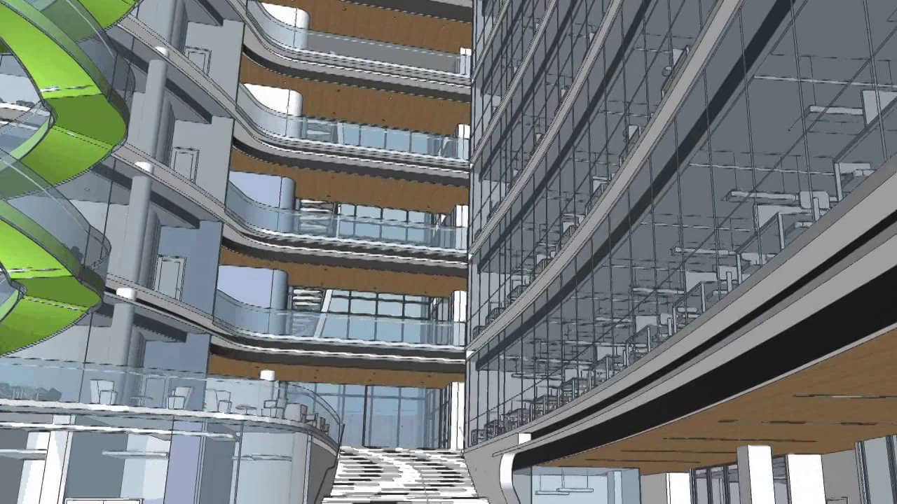 Animation "fly-through" of the Northeastern ISEB atrium on Vimeo