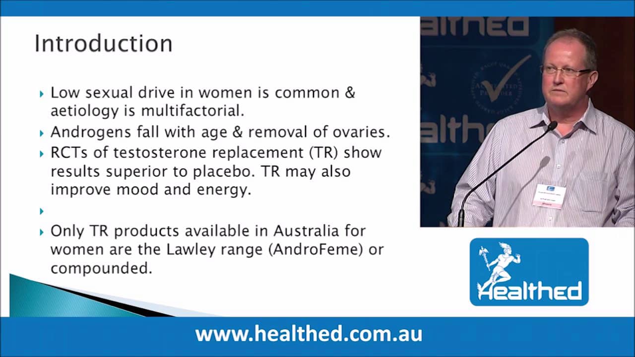 A/Prof John Eden - Testosterone for Menopausal Symptoms on Vimeo