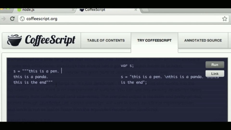 #03 文字列を扱う | 【旧版】CoffeeScript入門 - プログラミングならドットインストール