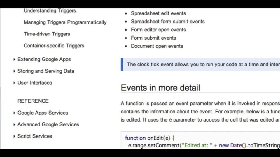 #11 onOpen()､onEdit()を使ってみよう | 【旧版】Google Apps Script入門 - プログラミングならドットインストール