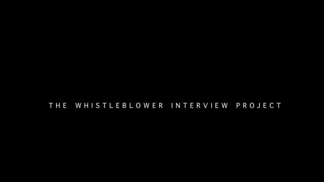 The Whistleblower Interview Project on Vimeo