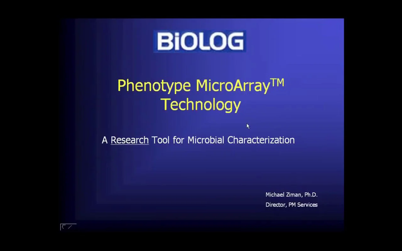 Phenotype MicroArray Overview Webinar on Vimeo
