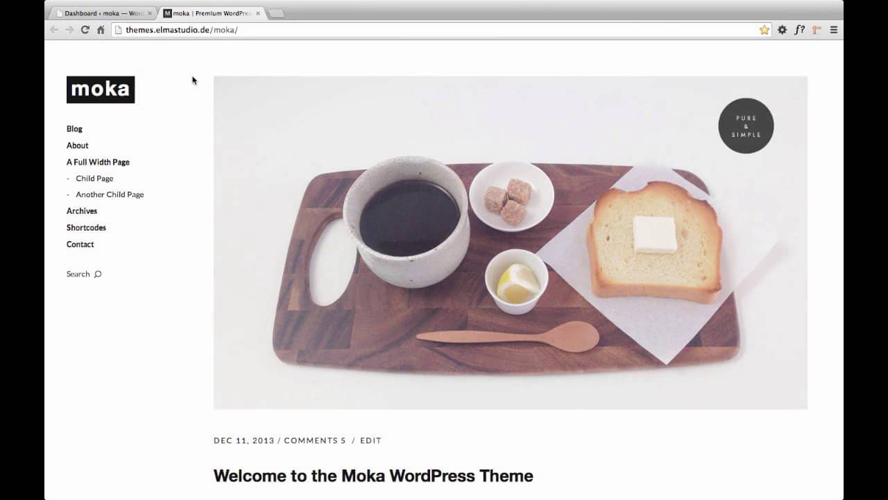 Moka WordPress Theme (en) on Vimeo