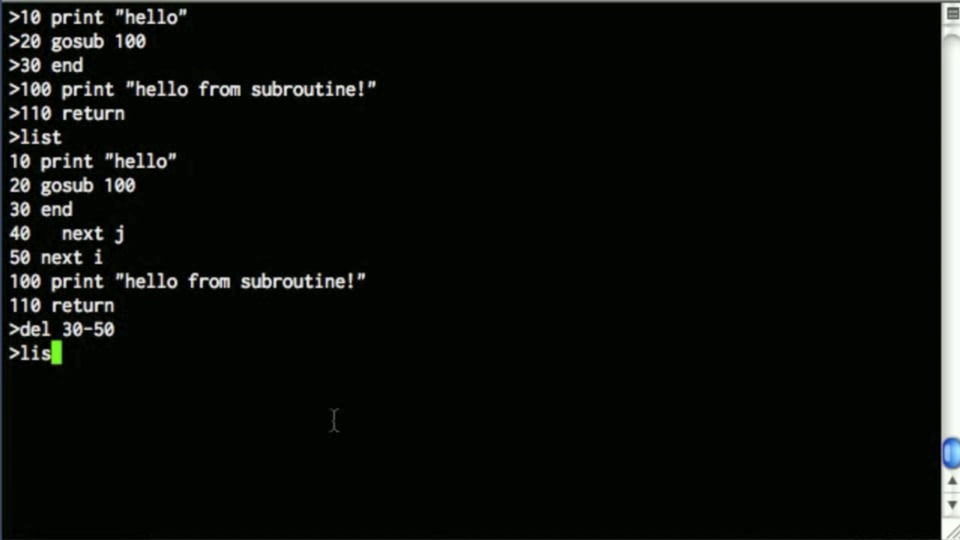 #09 gosubでサブルーチンに飛ばそう | BASIC入門 - プログラミングならドットインストール