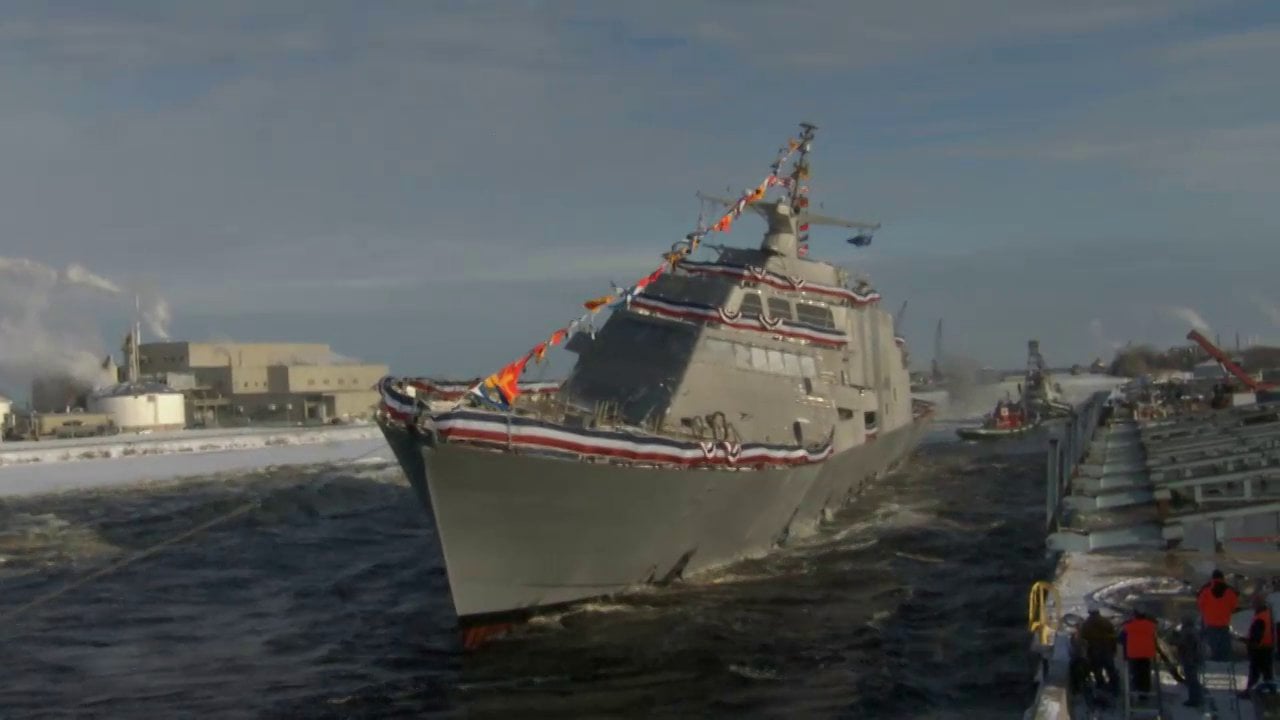 Capability: Littoral Warfare - LCS 5 Milwaukee Side Launch on Vimeo