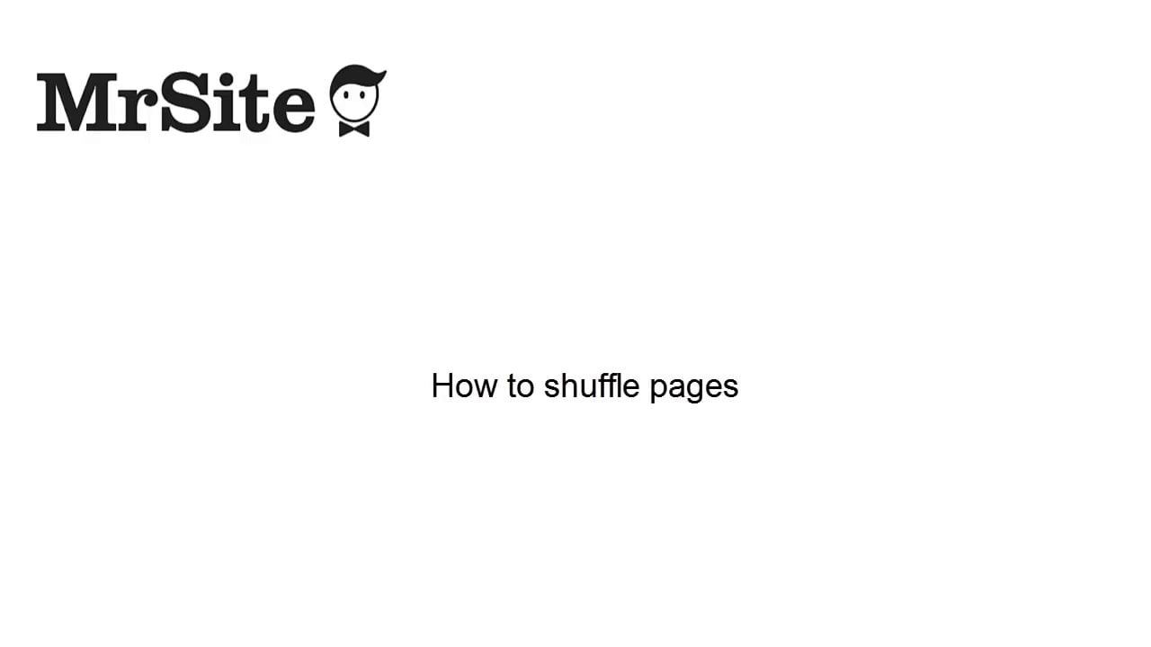 How to shuffle pages on Vimeo