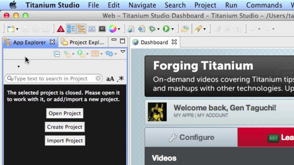 #02 Titanium Studioについて | 【サポート終了】Titanium Mobile入門 - プログラミングならドットインストール