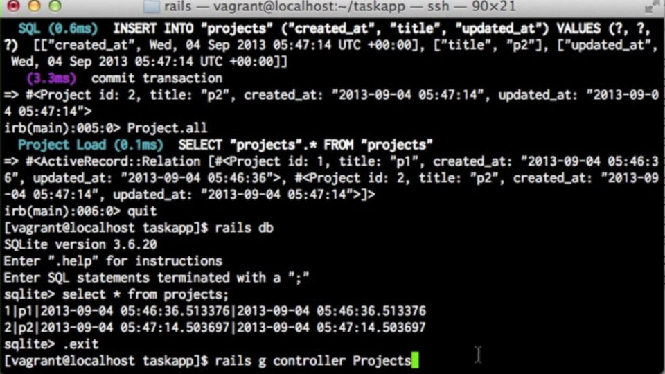 #07 Controllerを作ってみよう | 【旧版】Ruby on Rails 4入門 - プログラミングならドットインストール