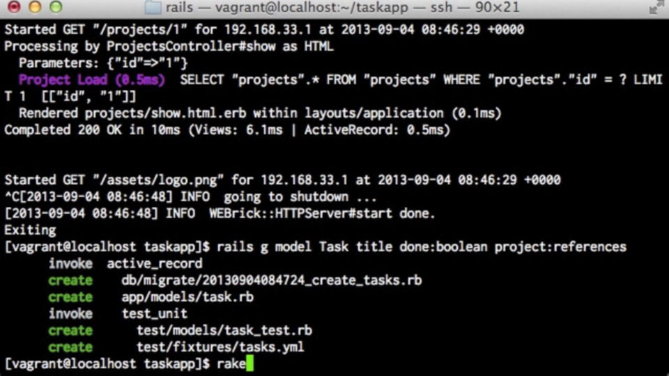 #20 Tasksの設定をしていこう | 【旧版】Ruby on Rails 4入門 - プログラミングならドットインストール