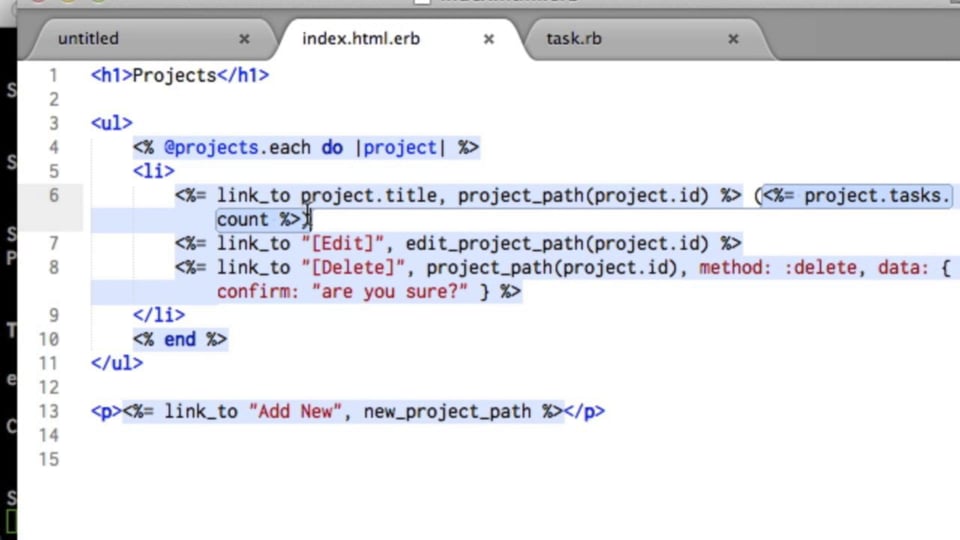 #28 Tasksの数を表示させよう | 【旧版】Ruby on Rails 4入門 - プログラミングならドットインストール