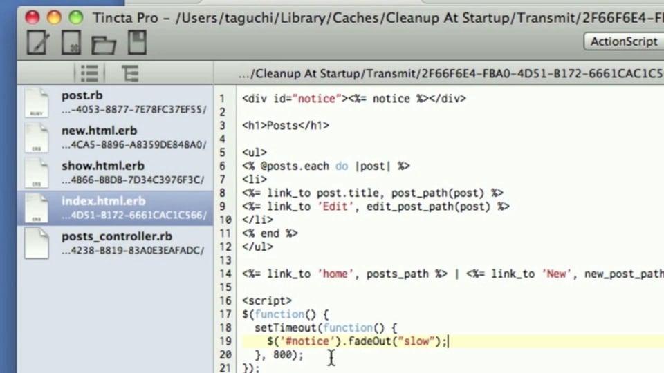 #30 メッセージをjQueryで消す | 【旧版】Ruby on Rails 3入門 - プログラミングならドットインストール
