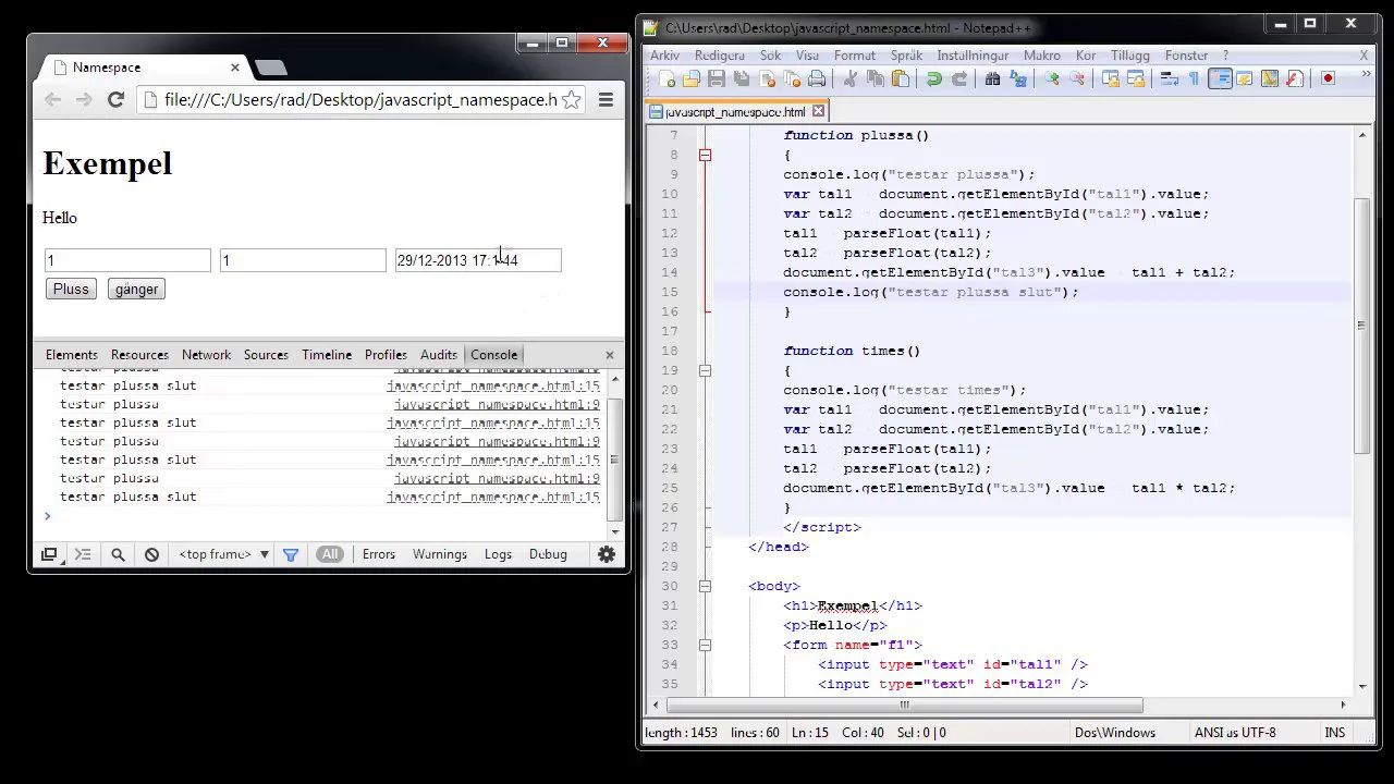JavaScript namespace on Vimeo