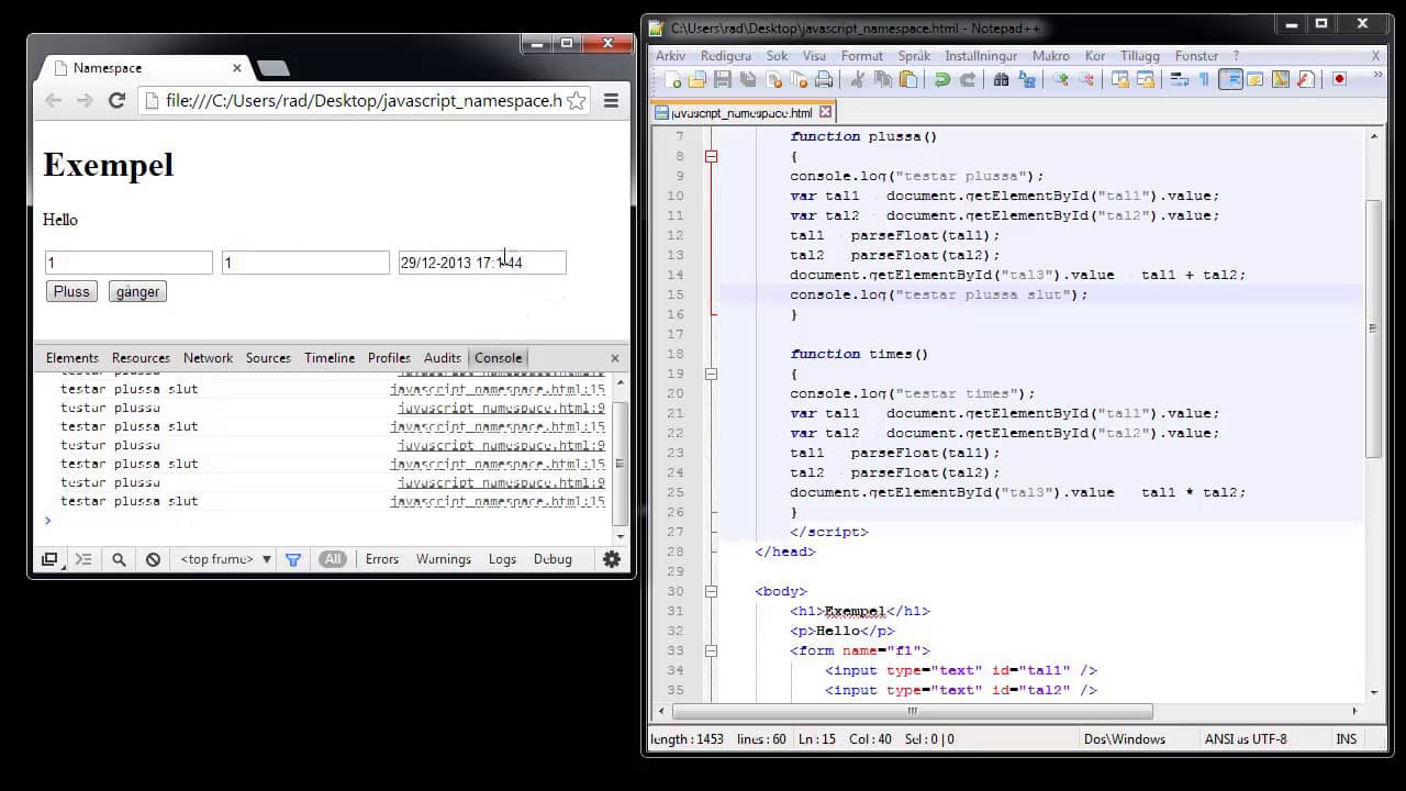 JavaScript namespace on Vimeo