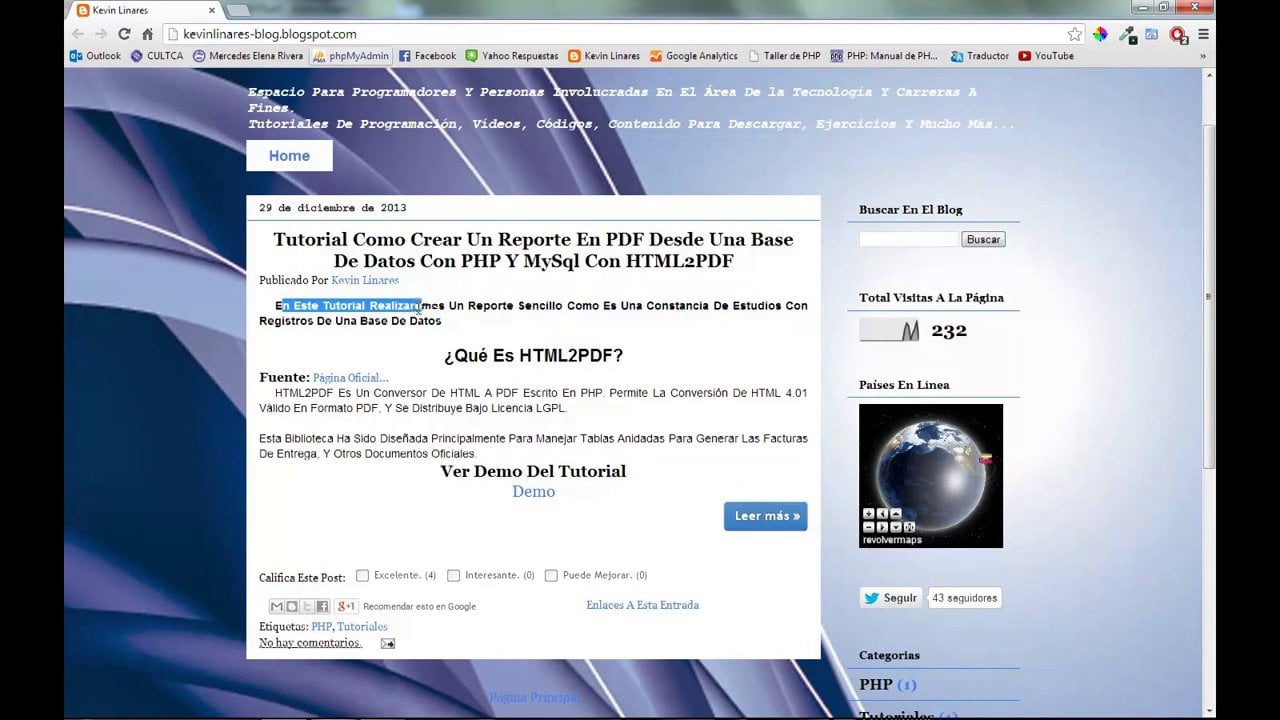Tutorial Crear Un Reporte En PDF Desde Una Base De Datos Con PHP Y MySql Con HTML2PDF on Vimeo