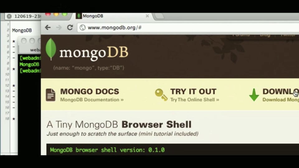 #01 MongoDBとは何か？ | 【旧版】MongoDB入門 - プログラミングならドットインストール