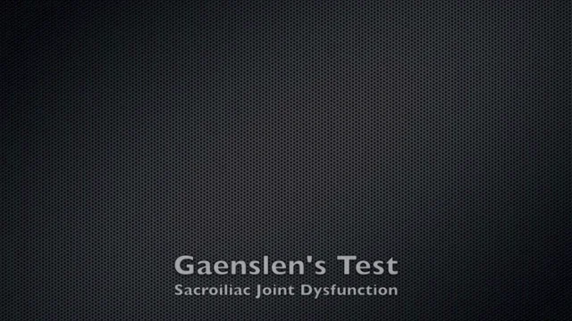 Gaenslen Test