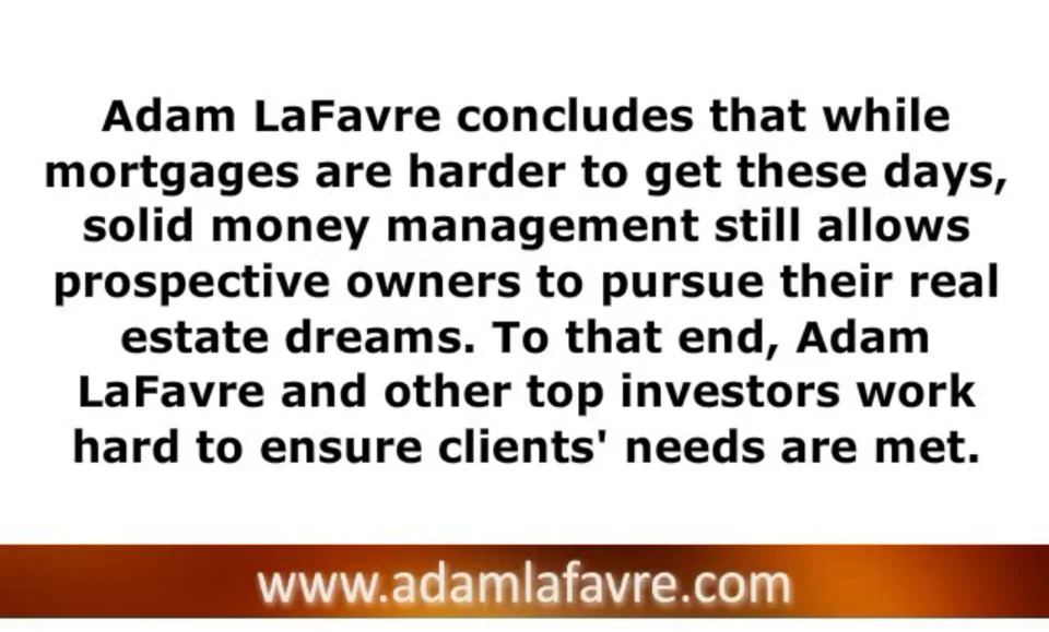 Real Estate Investor Adam LaFavre Reports Latest News in Housing ...