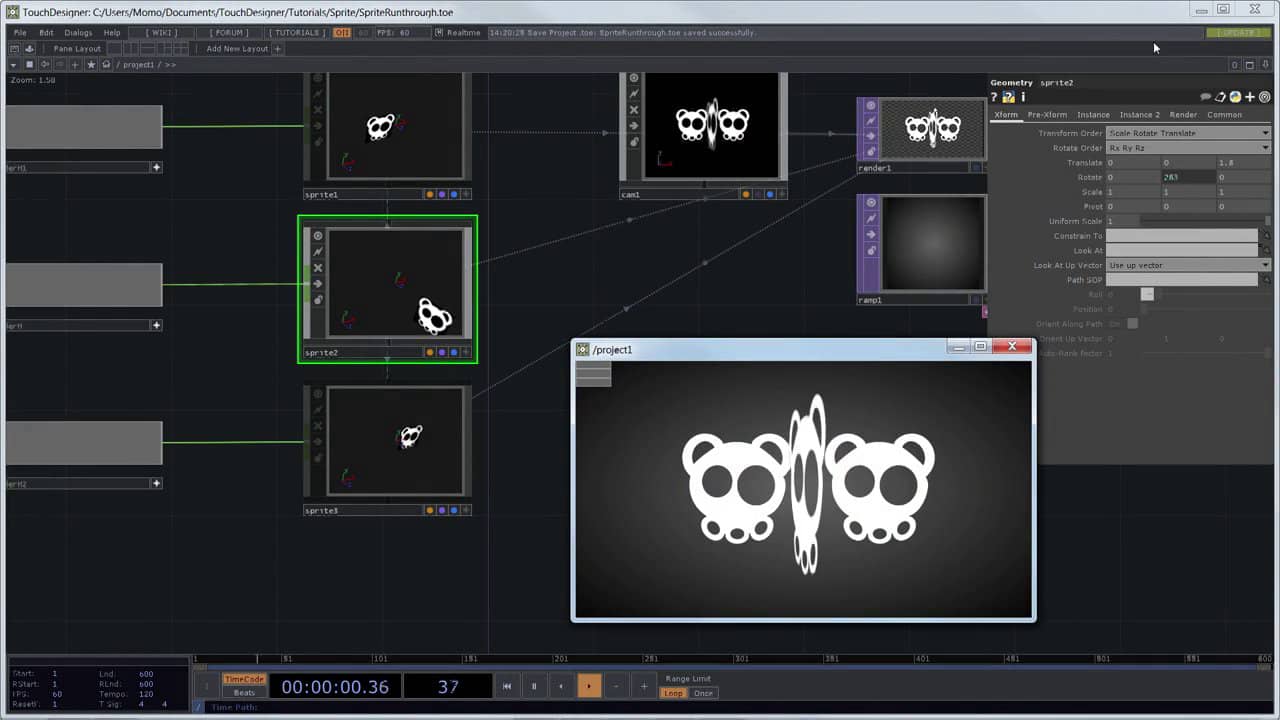 Make a Reusable Sprite Component in TouchDesigner on Vimeo