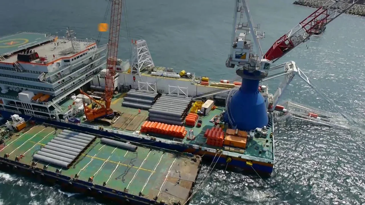 About shallow water pipe lay barge Stingray