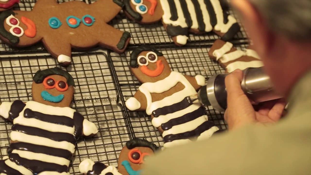 Retired jail operator, gingerbread man on Vimeo