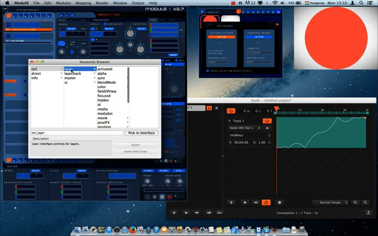 Connect Modul8 and Vezér with OSC on Vimeo