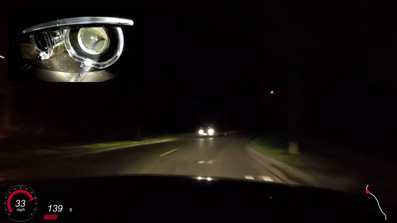 BMW High Beam Assistant in action on Vimeo