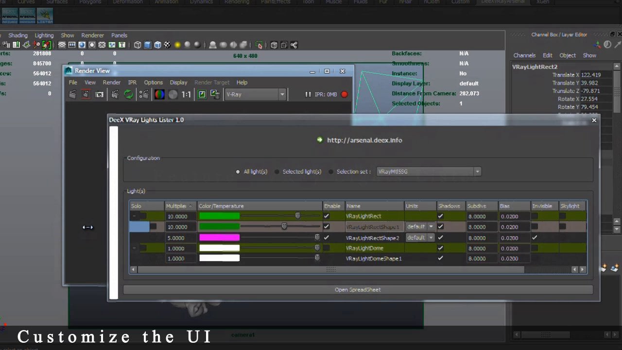 DeeX VRay Arsenal 1.5 : VRay Lights Lister on Vimeo