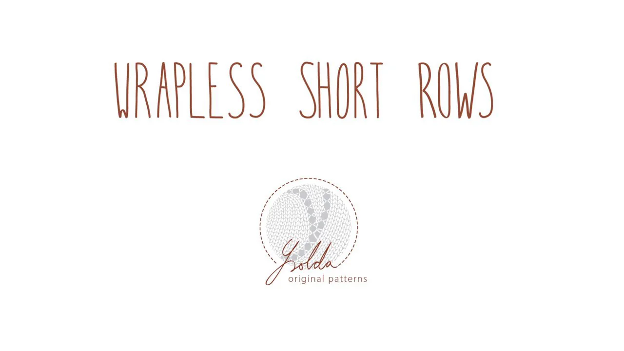 Wrapless short rows tutorial
