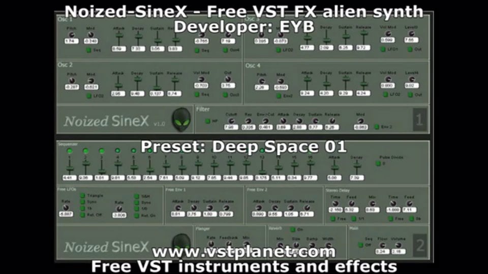 Noized SineX - Free VST FX alien synth - vstplanet.com on Vimeo