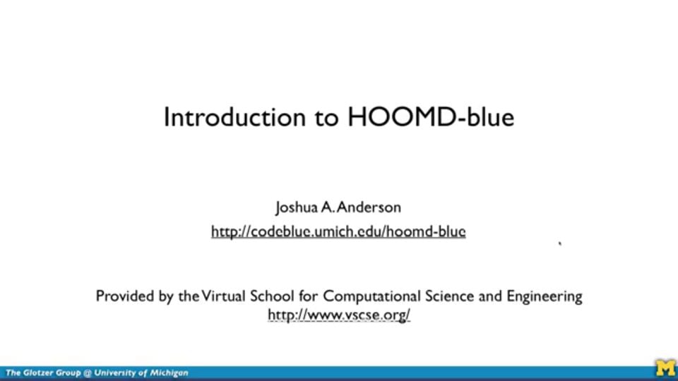 Introduction to HOOMD-blue on Vimeo