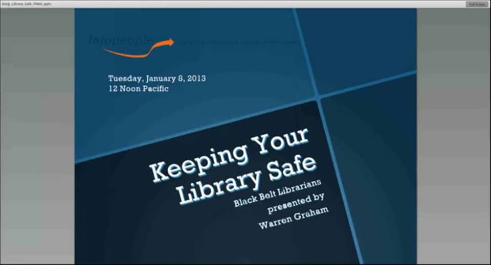 Keeping Your Library Safe_ Black Belt Librarians on Vimeo