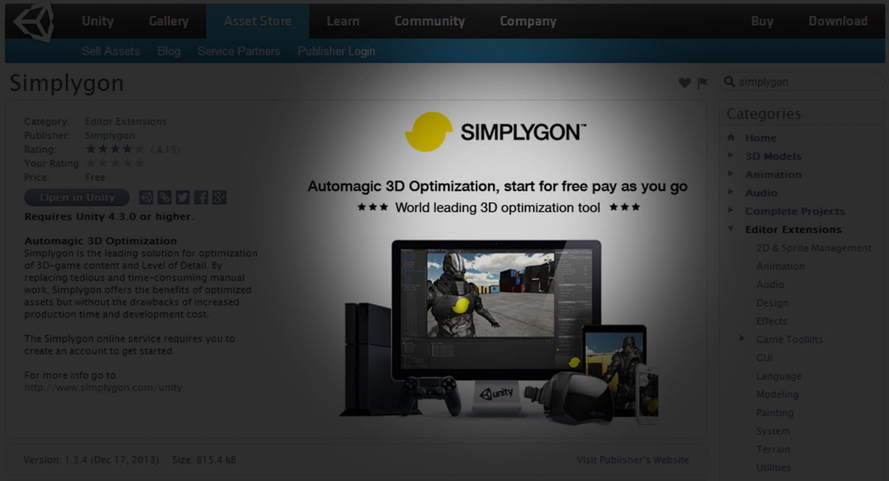 Get started in 3 easy steps in Simplygon Unity Tutorial on Vimeo
