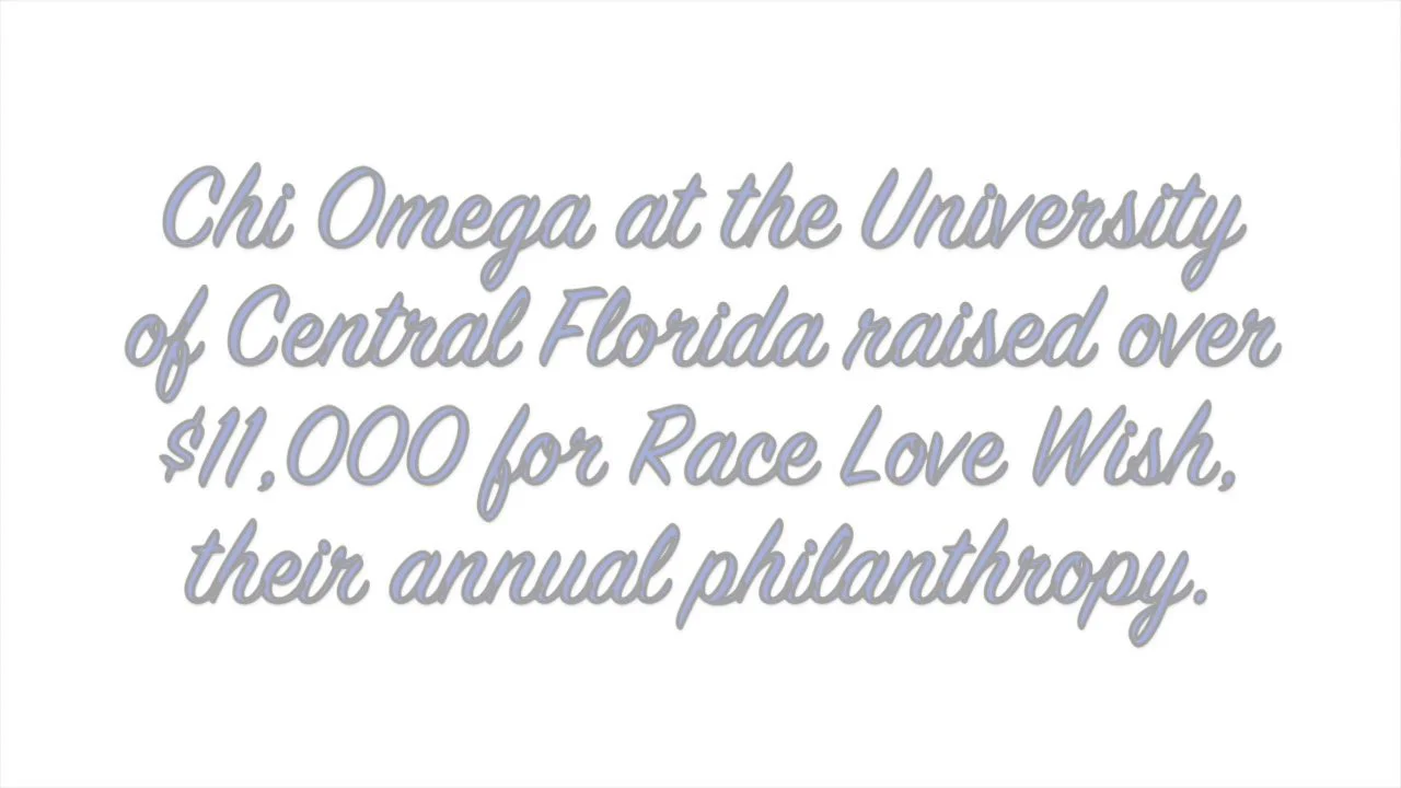 Chi Omega at UCF, Race Love Wish 2014 on Vimeo