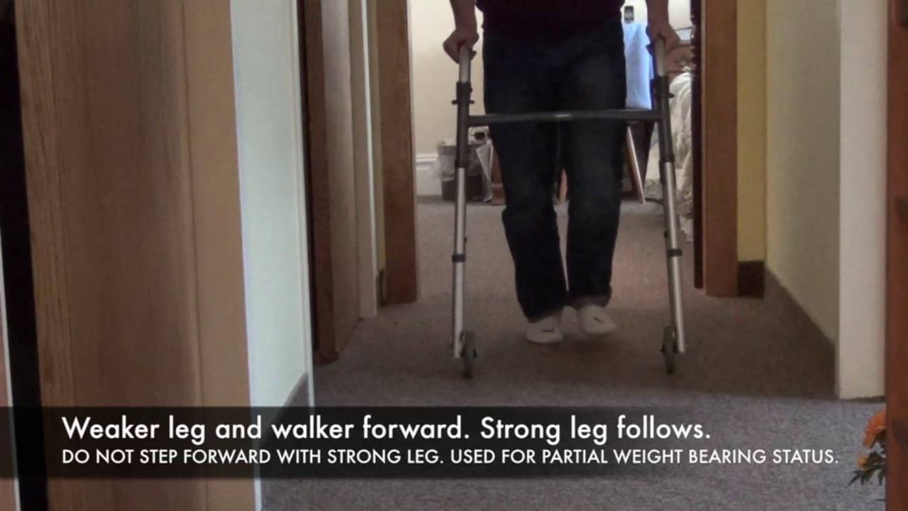 Step To Gait Pattern With Rolling Walker (Right Leg Impaired) on Vimeo