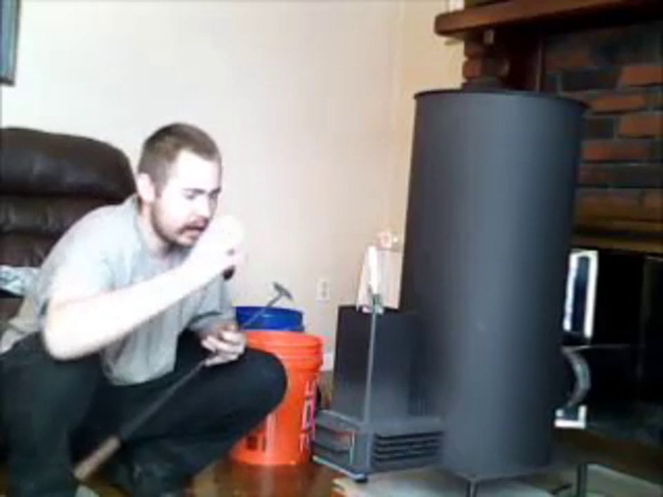 Liberator Rocket Mass Heater Wood Stove on Vimeo