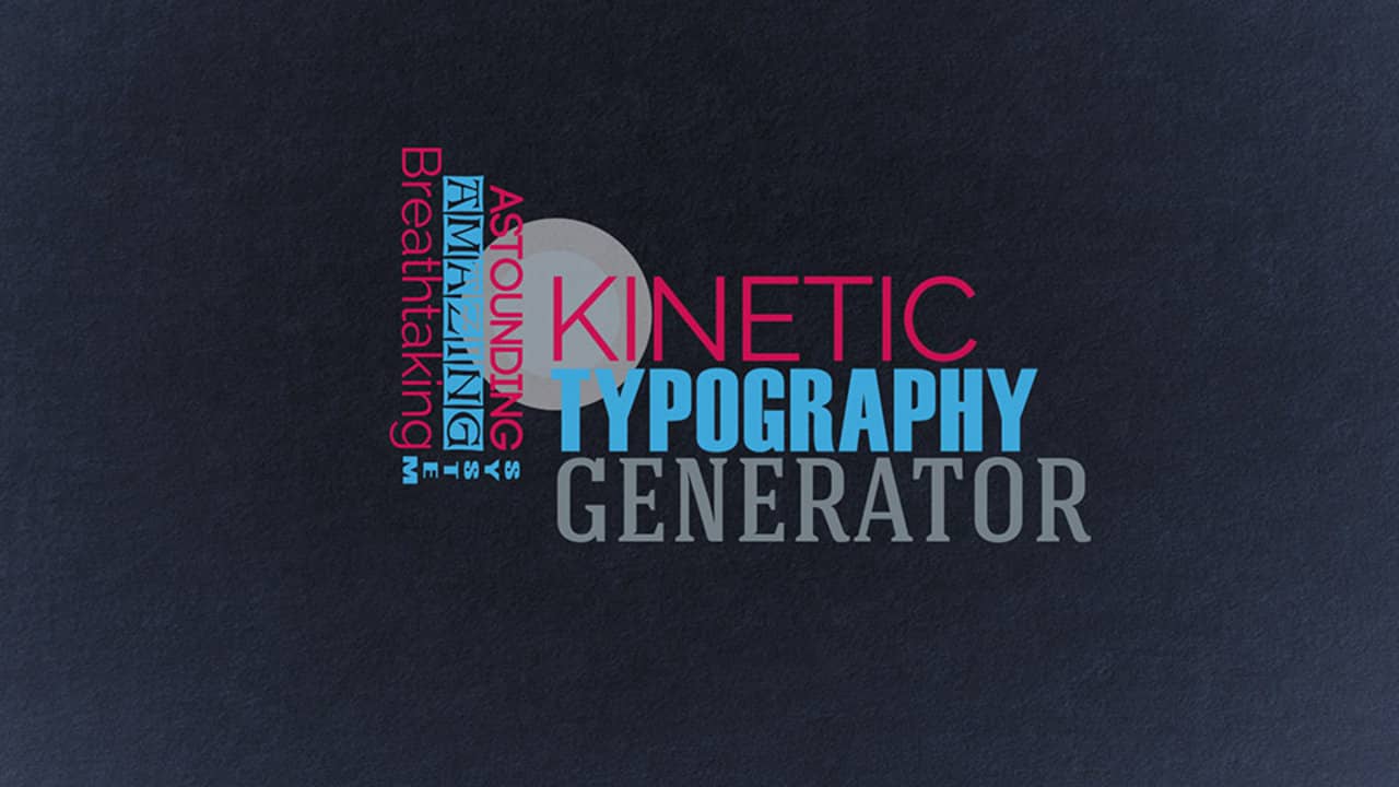 Kinetic Typography Generator Toolkit - After Effects template on Vimeo