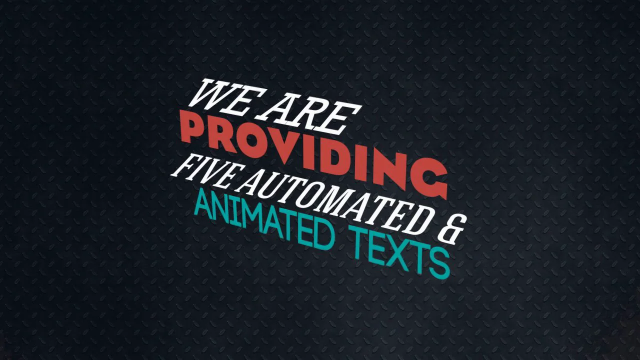 Kinetic Typography Generator Toolkit - 5 animated texts