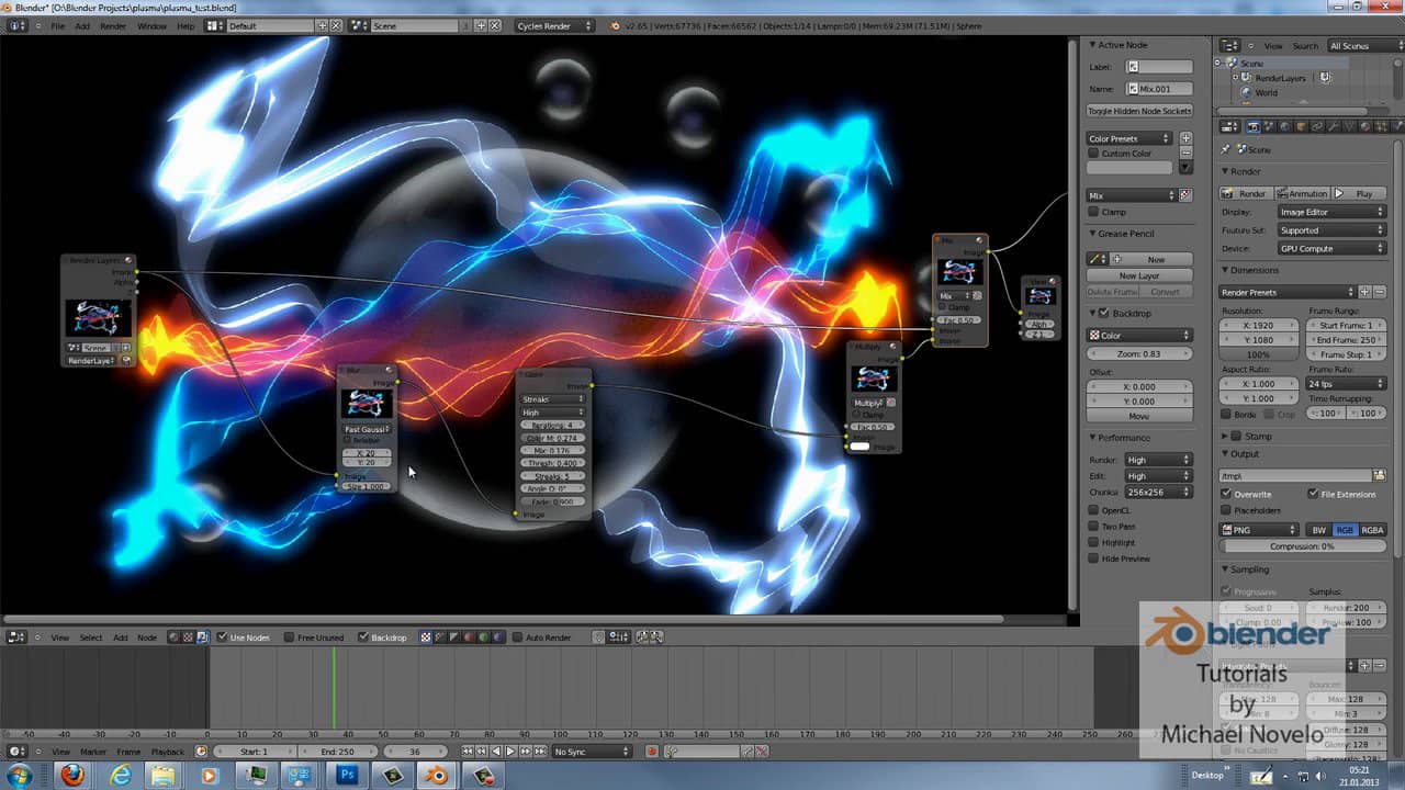 Blender Tutorial - Creating Plasma Waves in Cycles on Vimeo