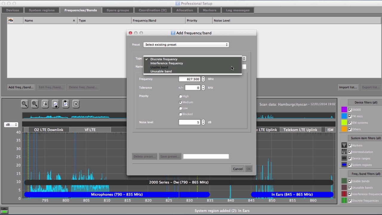 Wireless Systems Manager 4.0 / 4.1 - Frequencies and bands on Vimeo