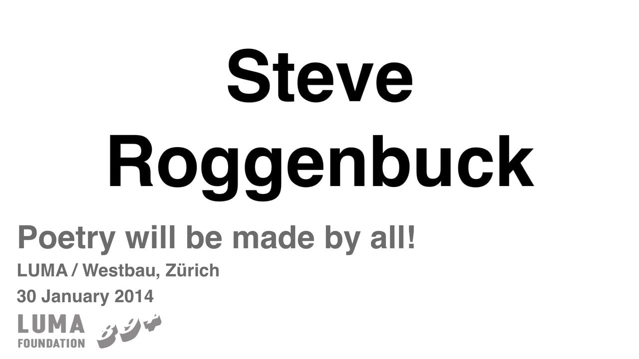 Steve Roggenbuck on Vimeo