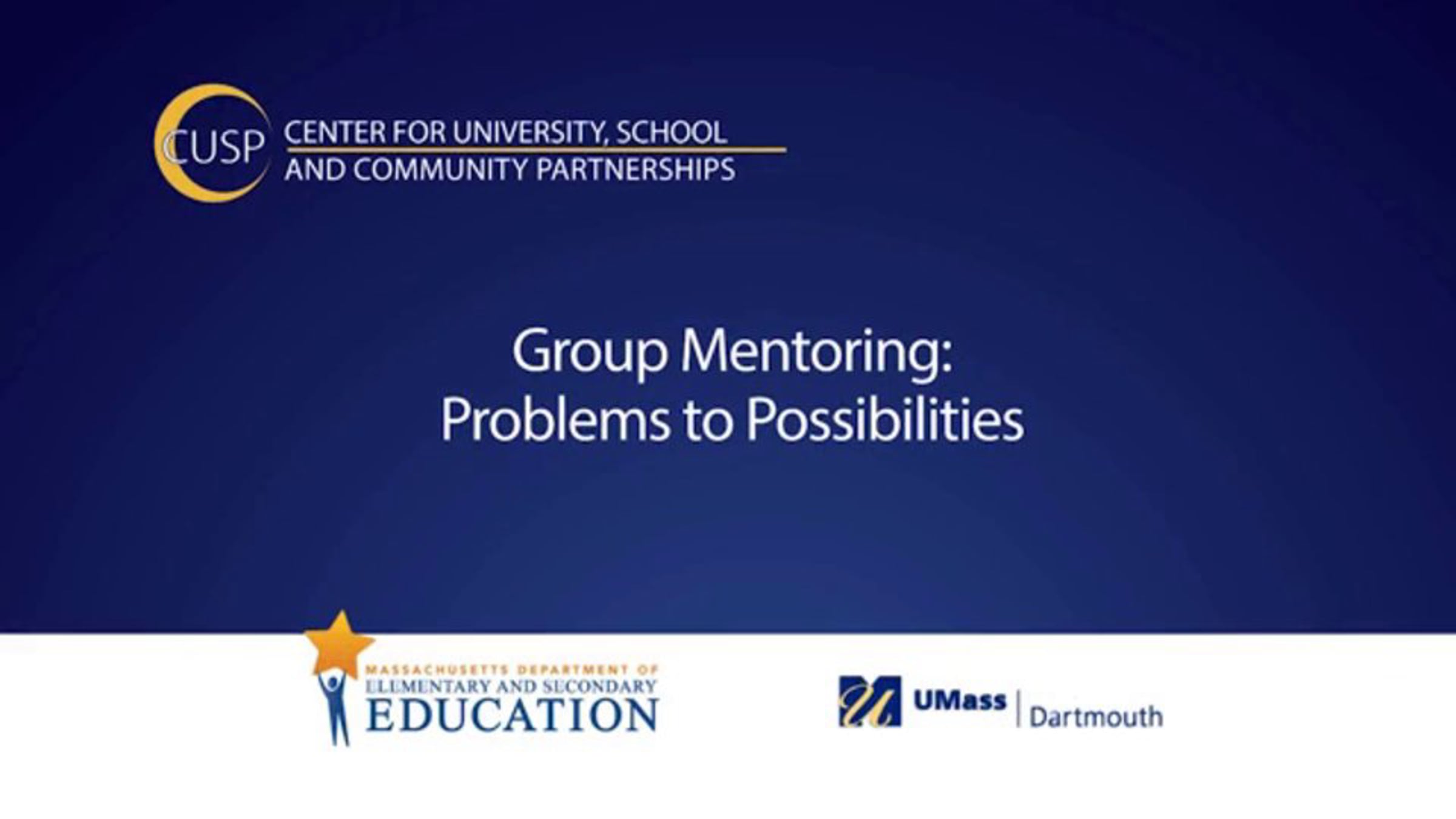 Group Mentoring: Problems to Possibilities