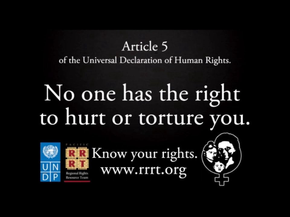 UDHR ARTICLE 5 on Vimeo