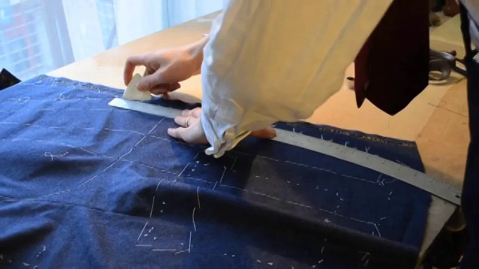 The Making of a Coat #14 - Basting the Pockets and Front Edges on Vimeo