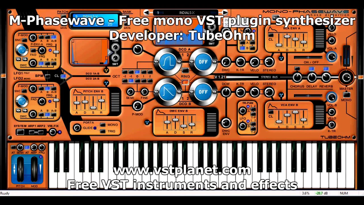 M-Phasewave - Free mono VST plugin synthesizer - vstplanet.com on Vimeo