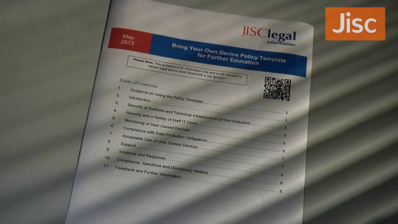 BYOD - a short video introduction on the legal issues for colleges and ...