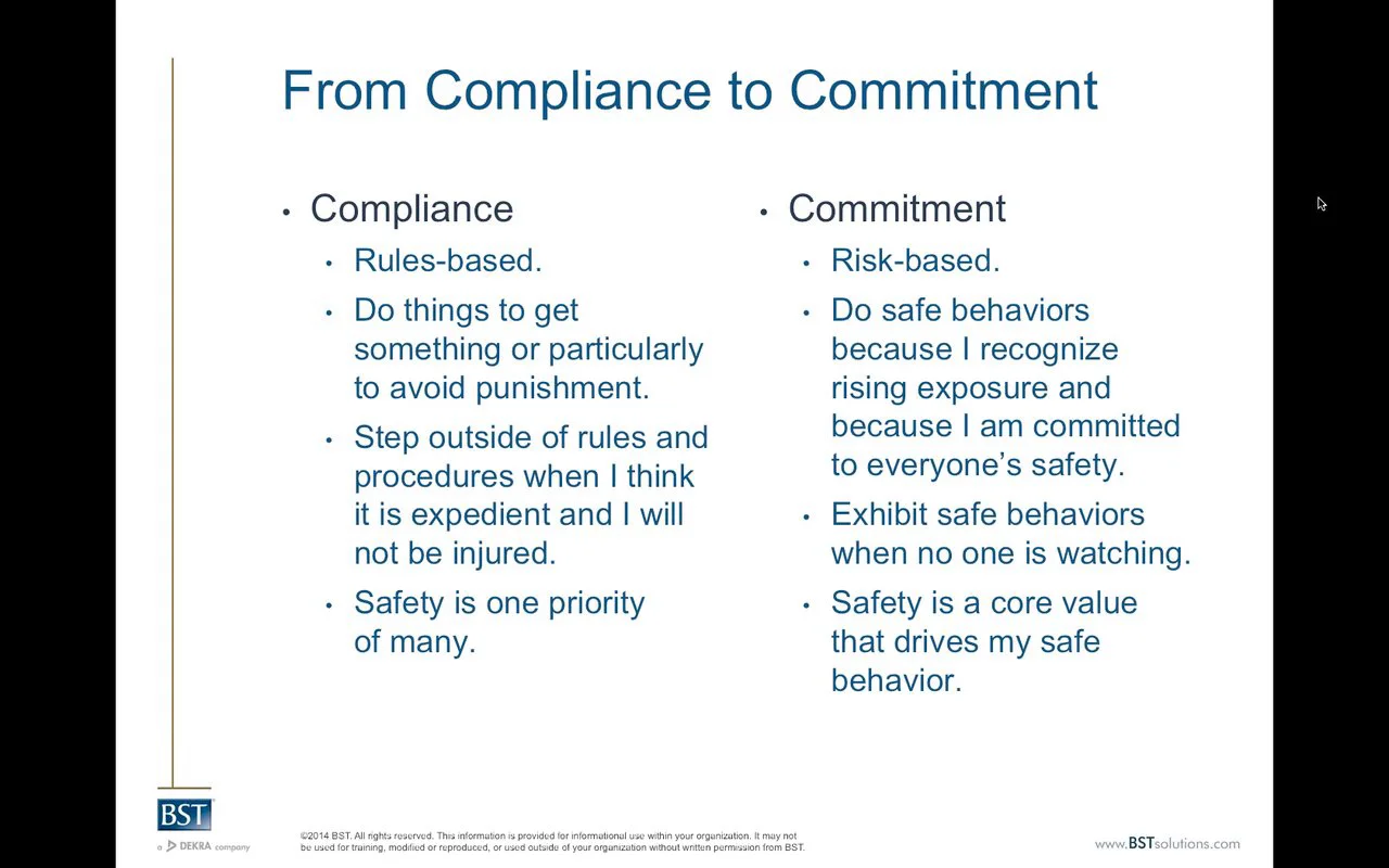 Why Don't People Follow the Rules? Compliance vs. Commitment